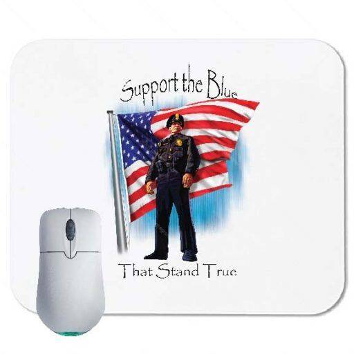 Support the Blue – Law Enforcement Supporter Mouse Pad – DOMAGRON