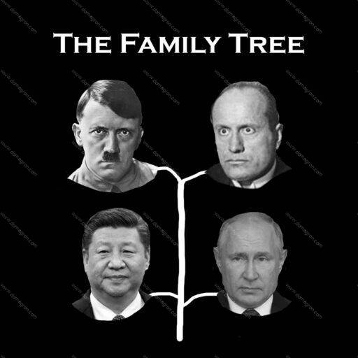 Dictator Family Tree Shirt- Hitler, Mussolini, Xi, Putin Direct to Film ...