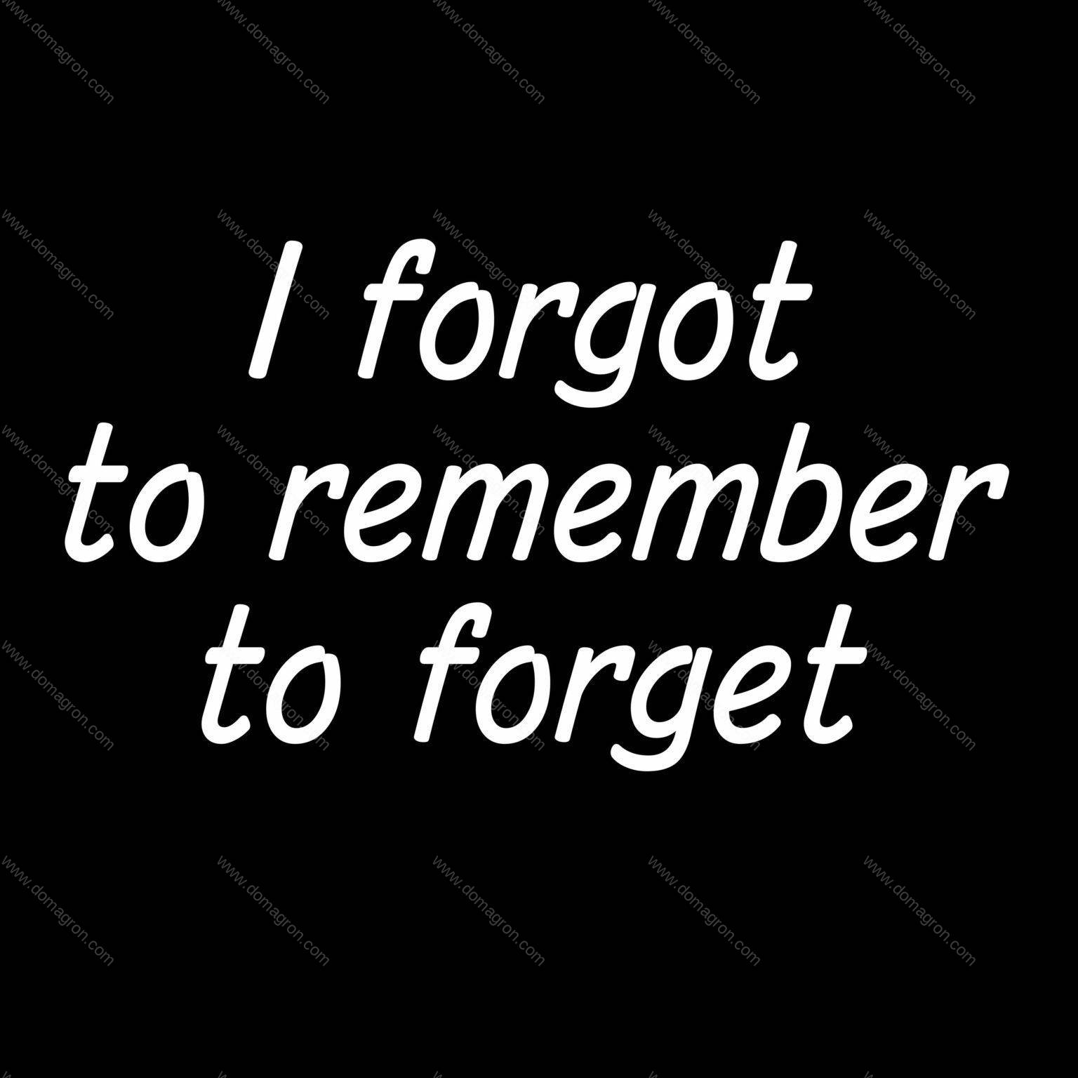 I Forgot to Remember to Forget Direct to Film (DTF) Heat Transfer I-70 ...