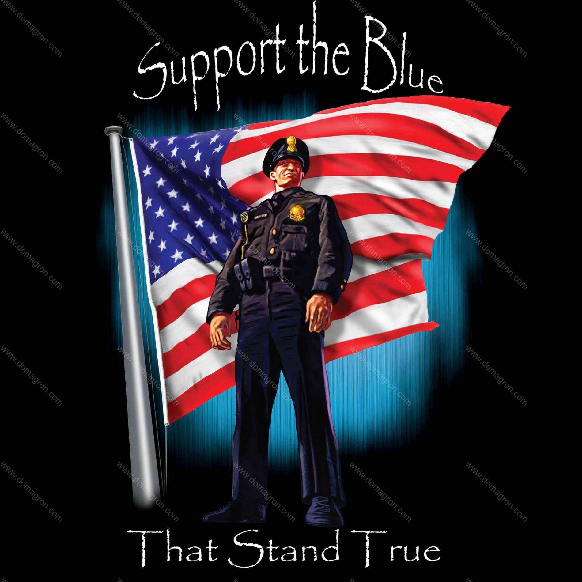 Support the Blue – Law Enforcement Supporter Direct to Film (DTF) Heat ...