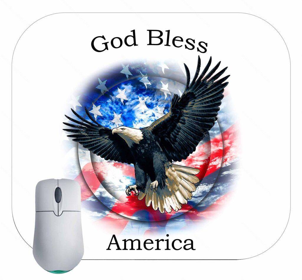 God Bless America Mouse Pad – DOMAGRON