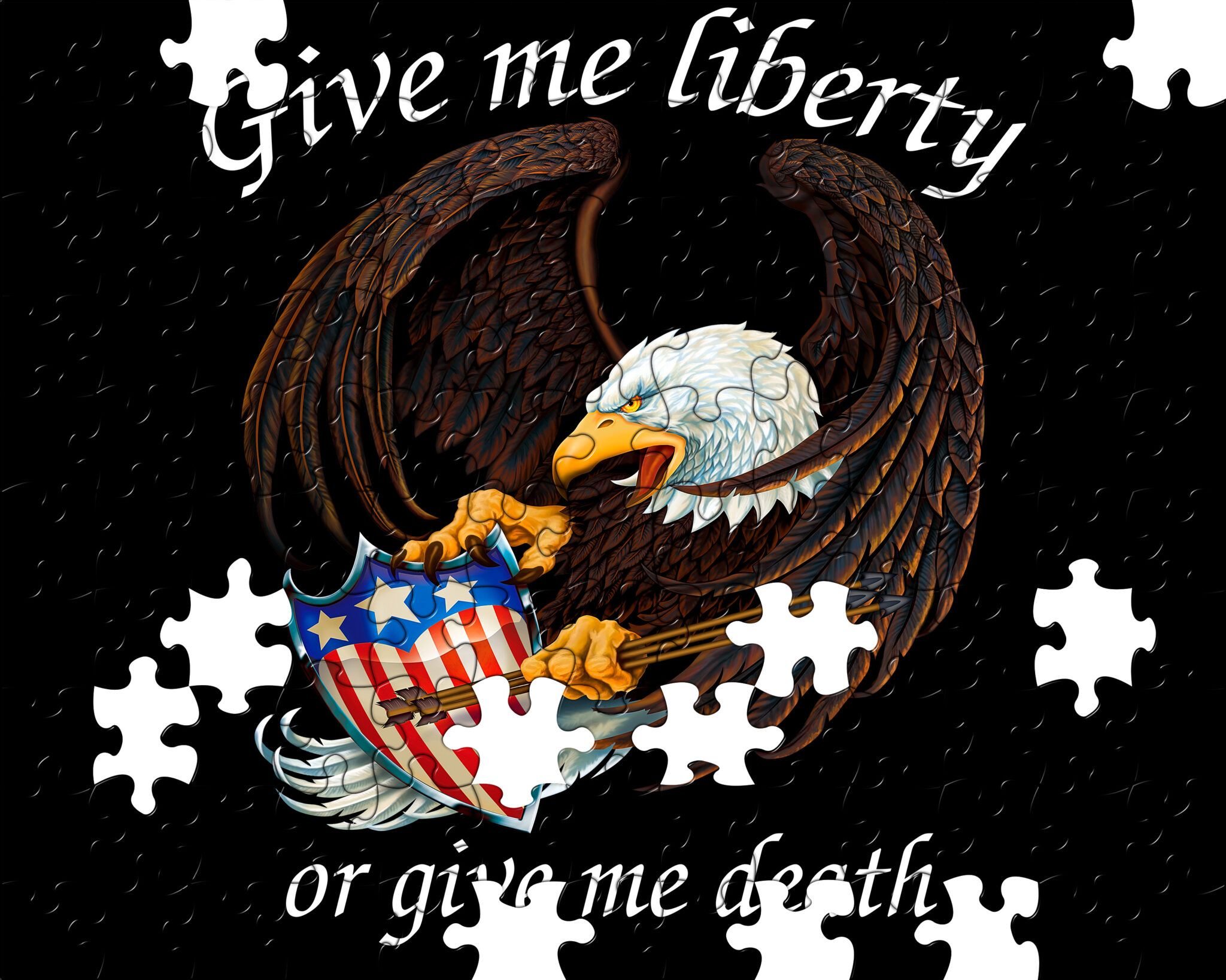 Give Me Liberty Or Give Me Death Jigsaw Puzzle – DOMAGRON