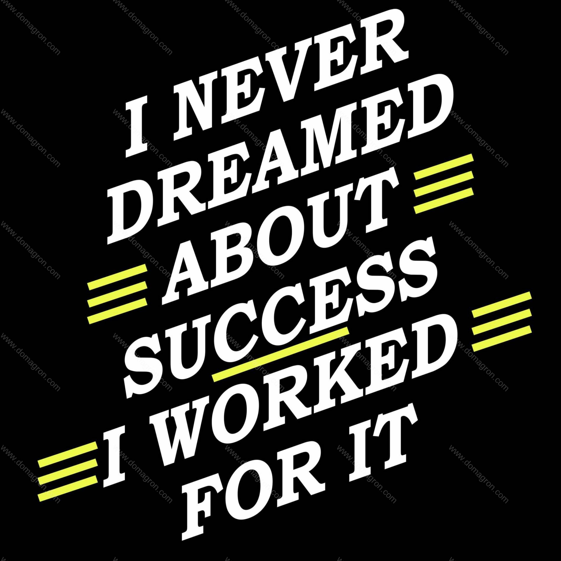 I Never Dreamed About Success I Worked For It Motivational Metal Photo ...