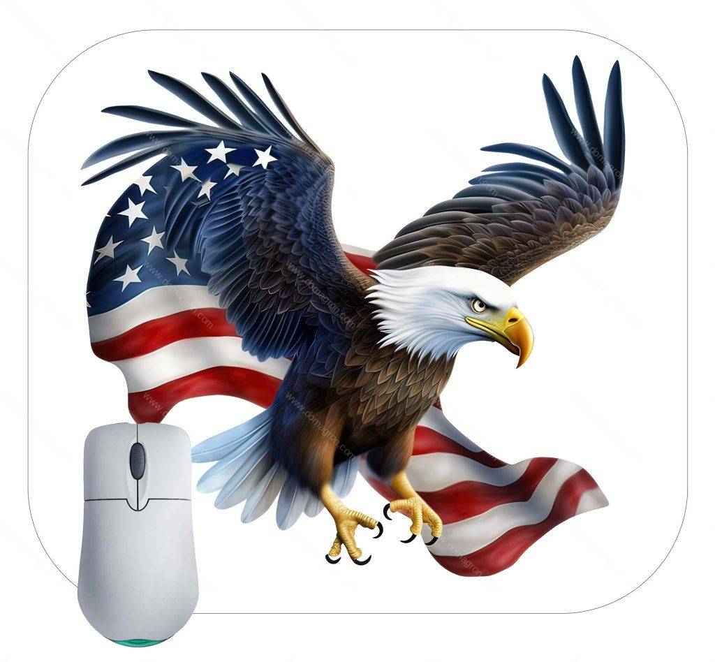 Eagle Landing Mouse Pad – DOMAGRON