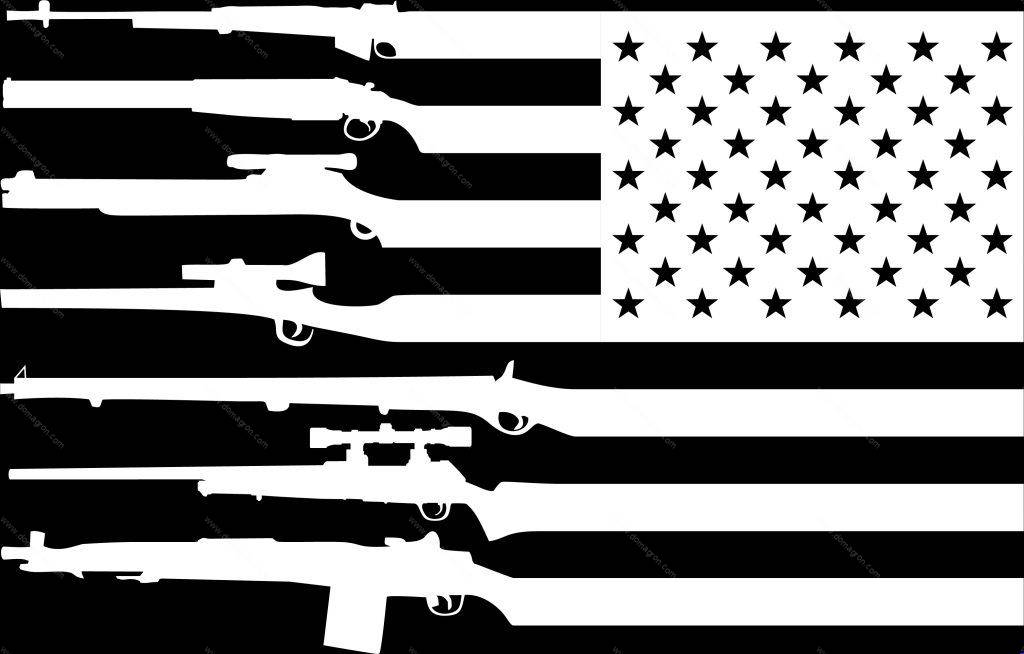 US Gun Flag Arm and Neck Sleeve Direct To Film Heat Transfer Gang Sheet ...
