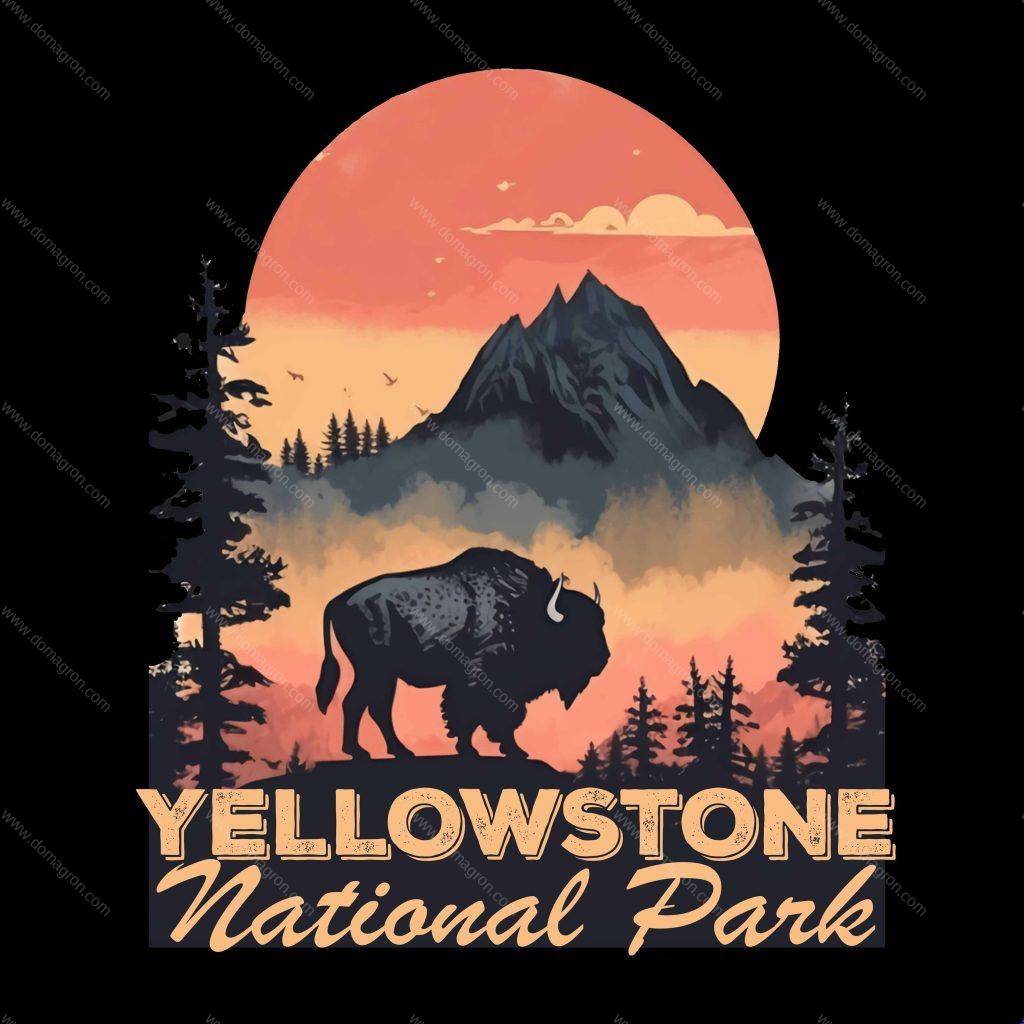 Yellowstone National Park Direct to Film (DTF) Heat Transfer K-545 ...