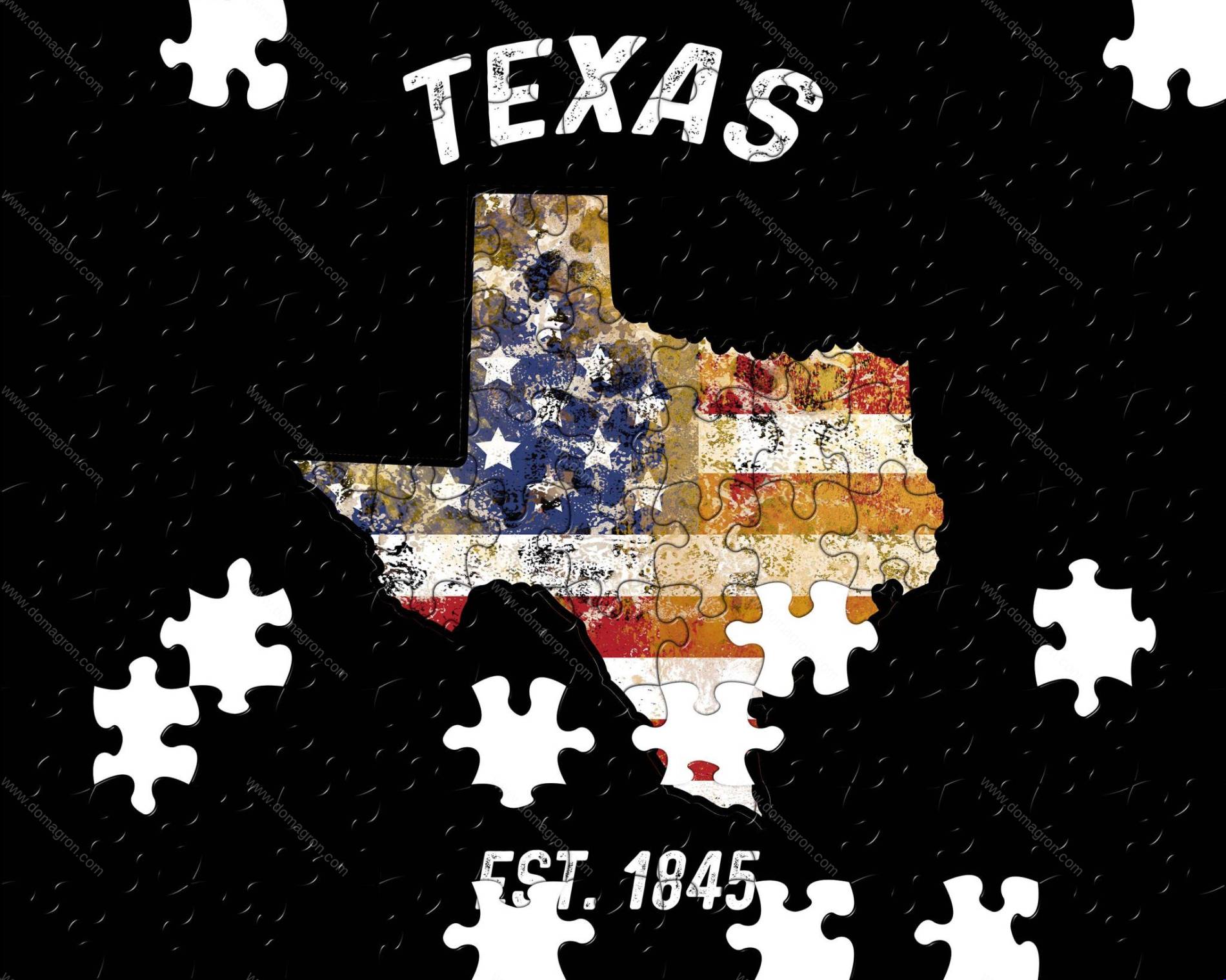 50 States Jigsaw Puzzle – Texas – DOMAGRON