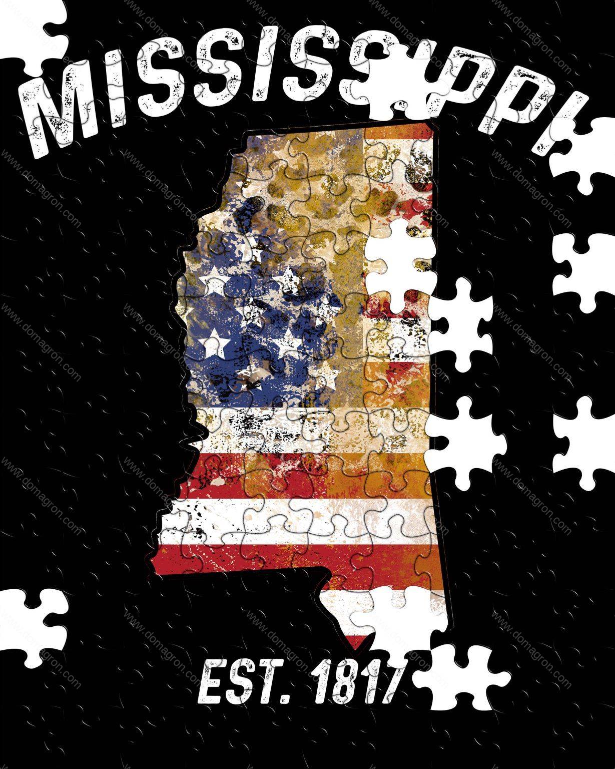 50 States Jigsaw Puzzle – MIssissippi – DOMAGRON