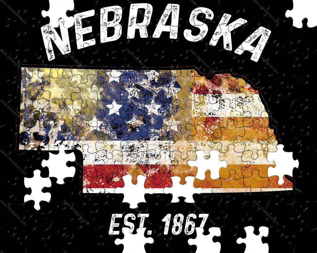 50 States Jigsaw Puzzle – Nebraska – DOMAGRON