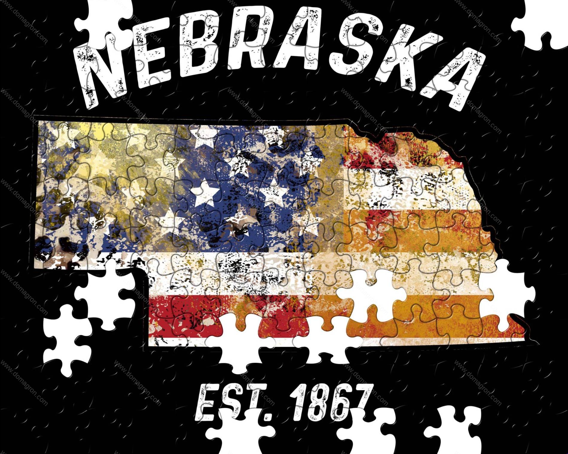 50 States Jigsaw Puzzle – Nebraska – DOMAGRON
