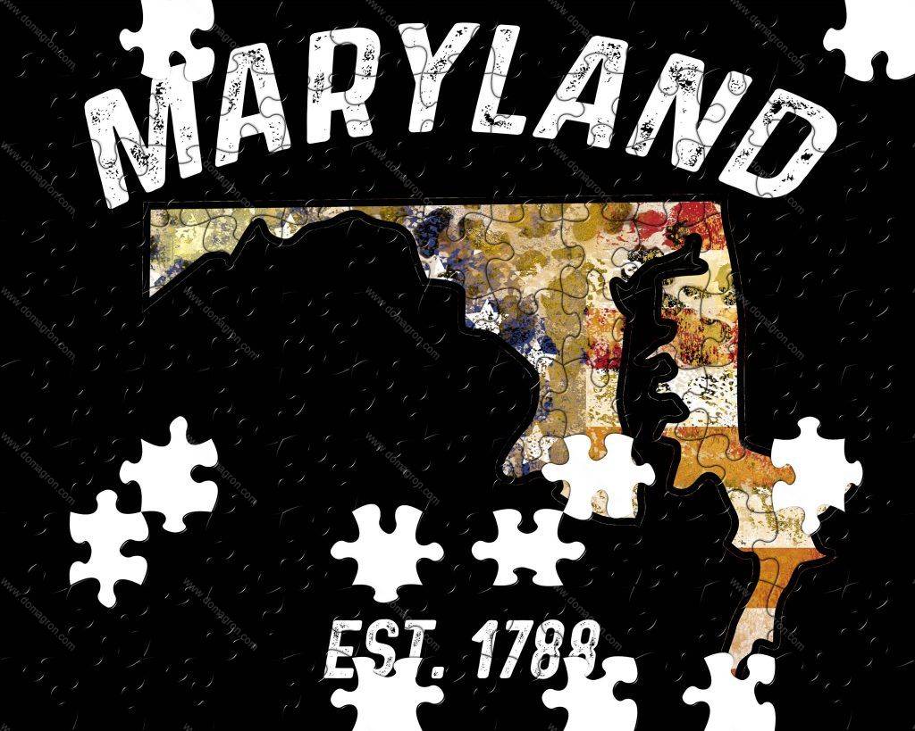 50 States Jigsaw Puzzle – Maryland – DOMAGRON