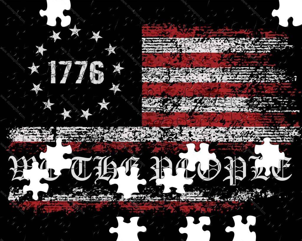 We The People Flag Jigsaw Puzzle I-661 – DOMAGRON