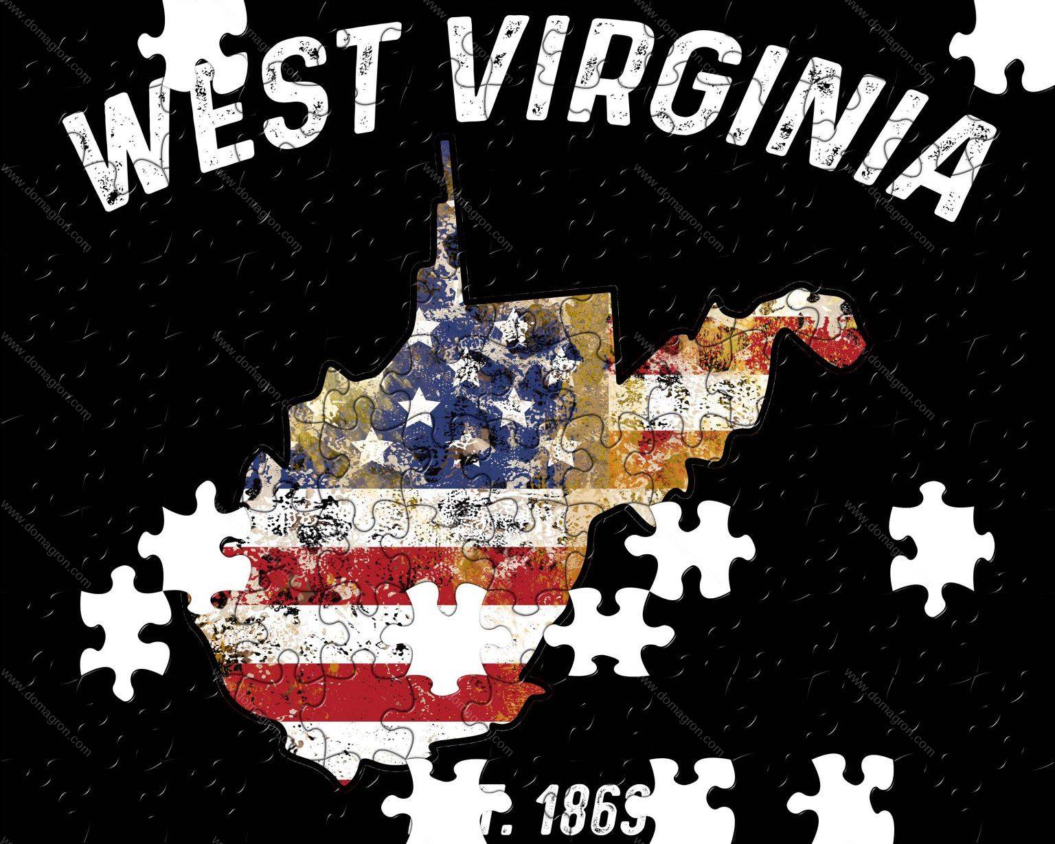 50 States Jigsaw Puzzle – West Virginia – DOMAGRON