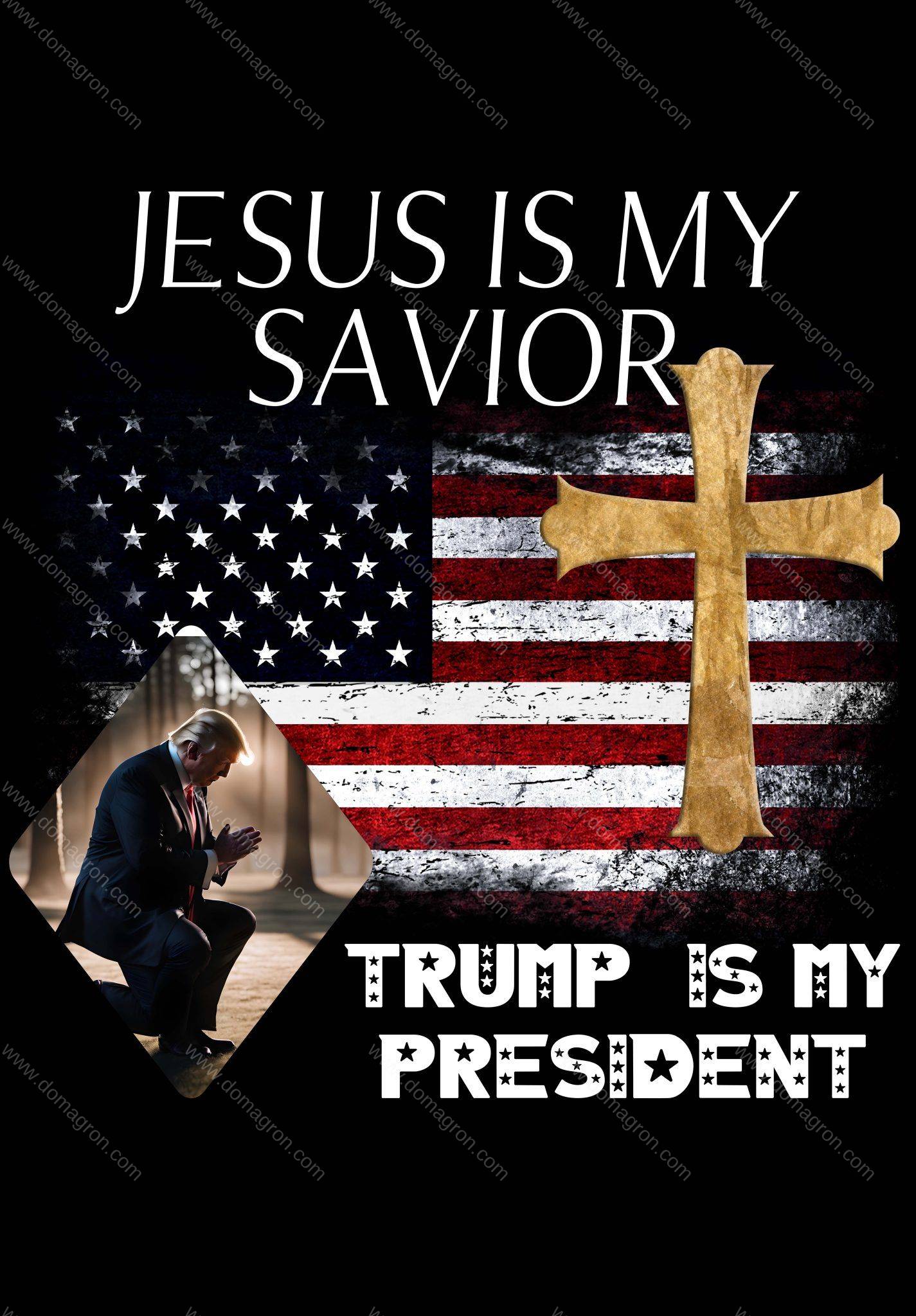 Jesus Is My Savior Trump Is My President Metal Photo T-677 – DOMAGRON