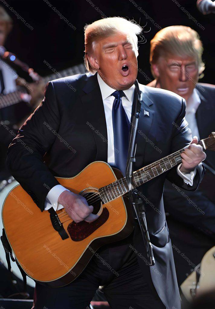 Trump Concert 2 Metal Photo – DOMAGRON