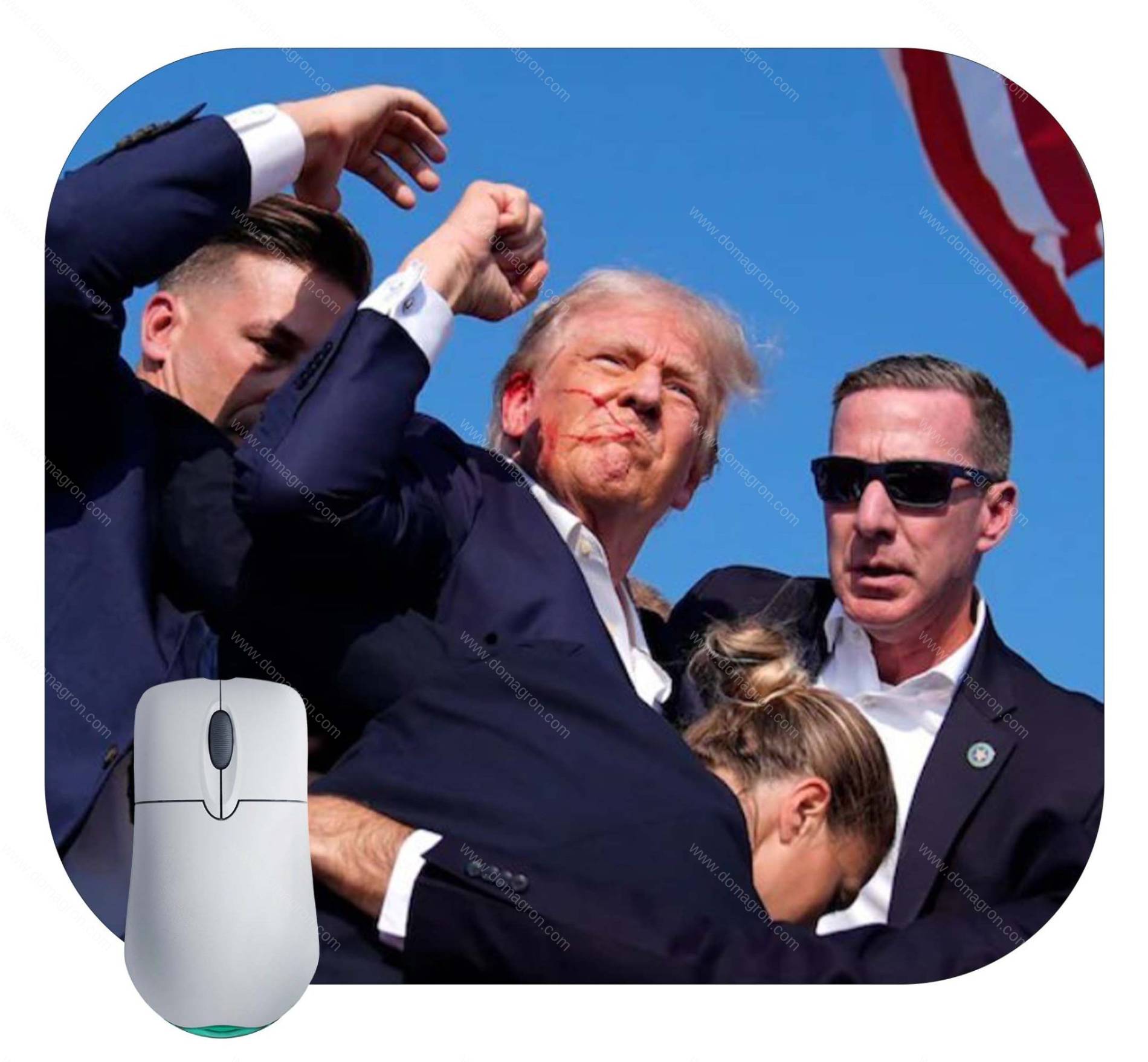 Failed Trump Assassination Attempt Mouse Pad T-790 – DOMAGRON