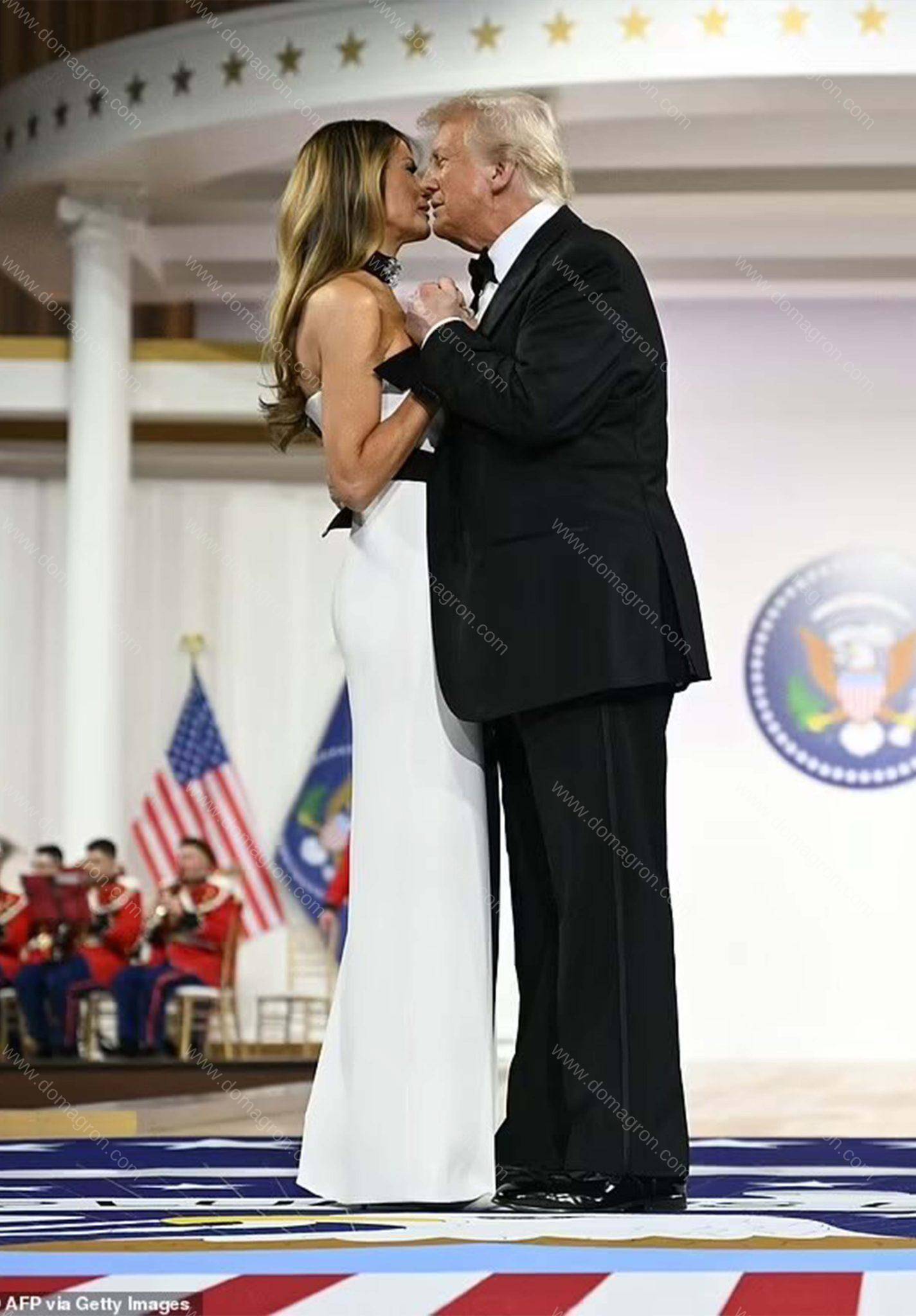 Donald Trump and Melania Dancing at 2024 Inauguration Ball Metal Photo ...