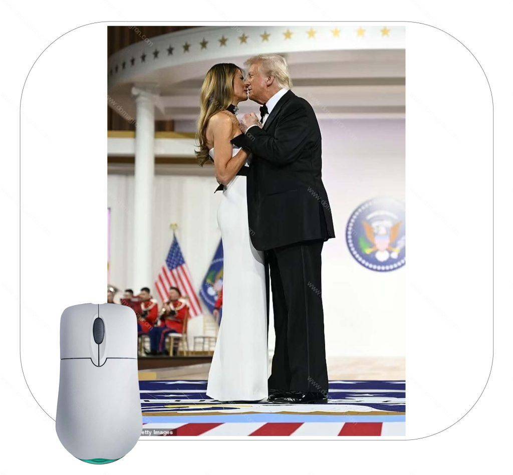 Donald Trump and Melania Dancing at 2024 Inauguration Ball Mouse Pad – DOMAGRON