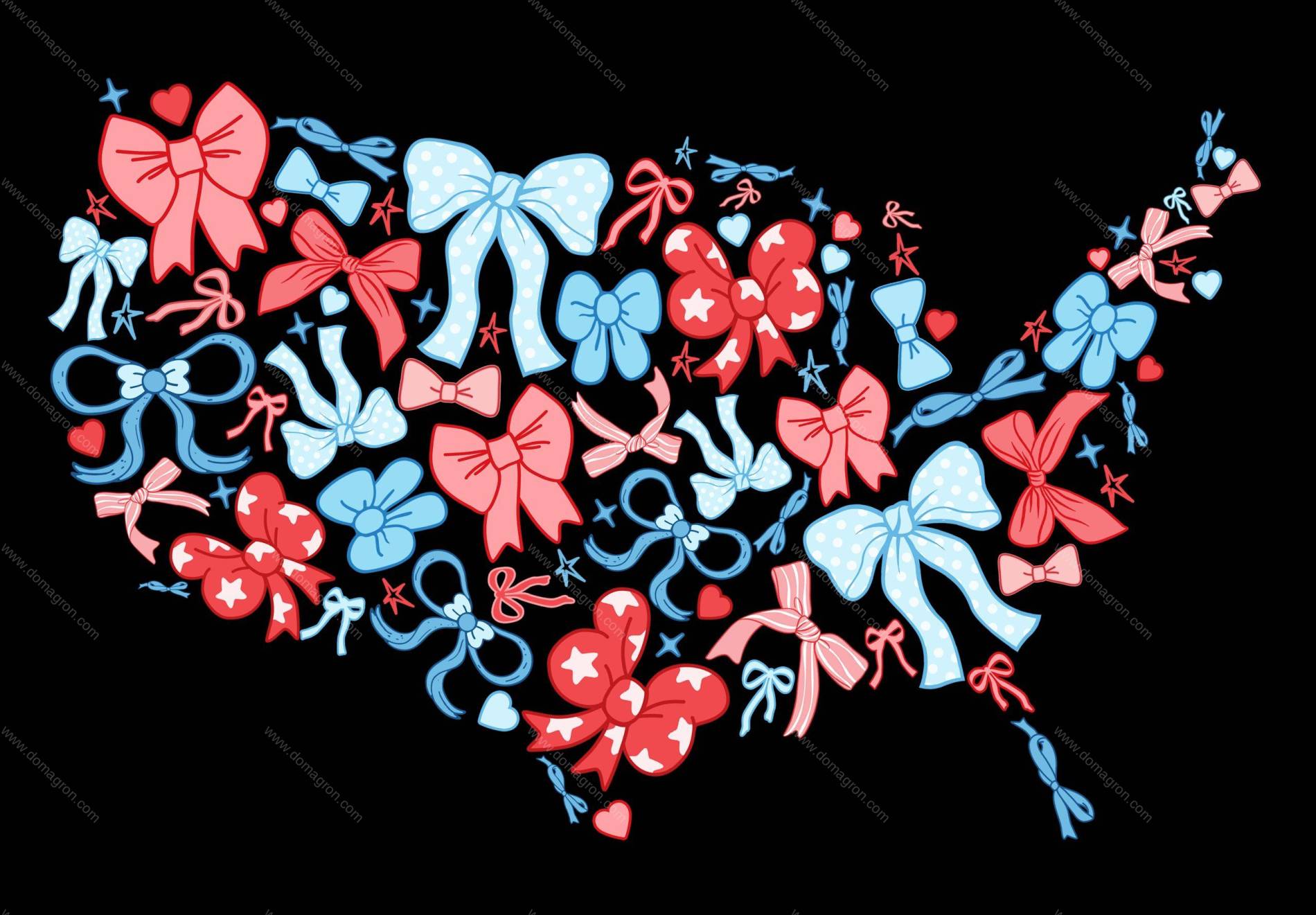 USA Composed Of Bows Metal Photo U-1010 – DOMAGRON