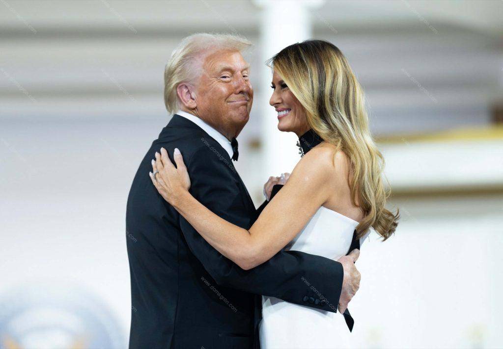 Donald Trump and Melania Trump Dancing At Inaugural Ball Metal Photo ...