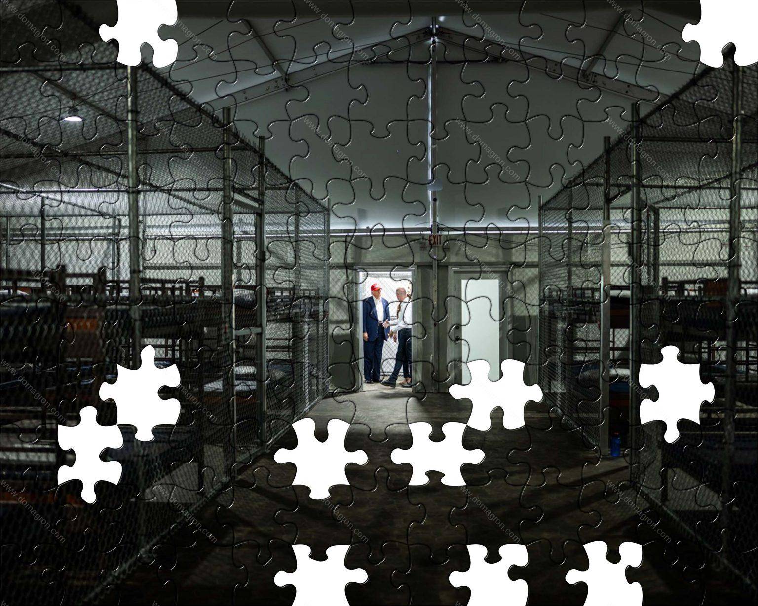 Trump Inspecting Alligator Alcatraz Jigsaw Puzzle – DOMAGRON