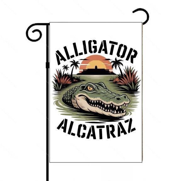 Alligator Alcatraz Garden Flag P-1035 – DOMAGRON