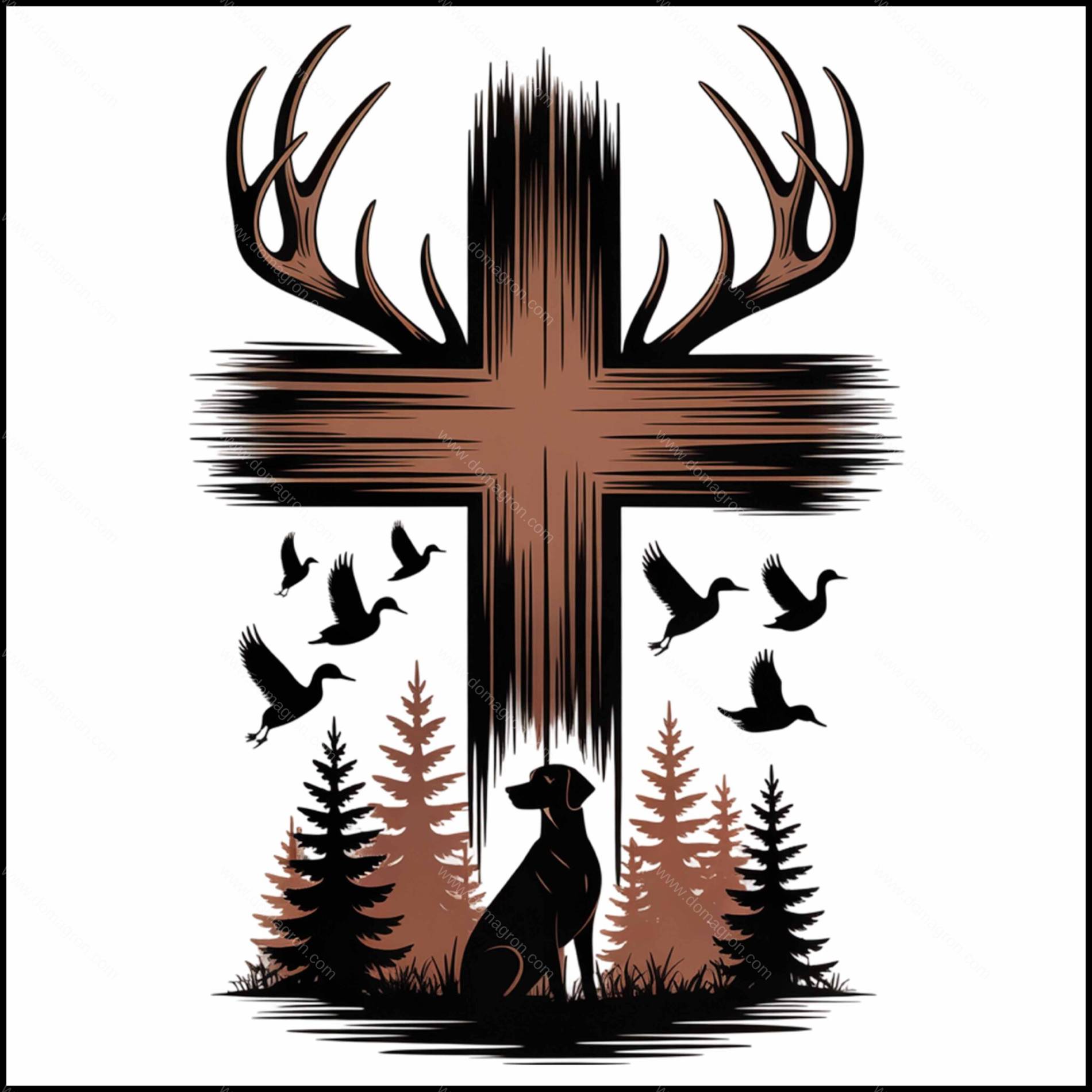 The Hunter’s Cross Direct to Film (DTF) Heat Transfer O-1294 – DOMAGRON