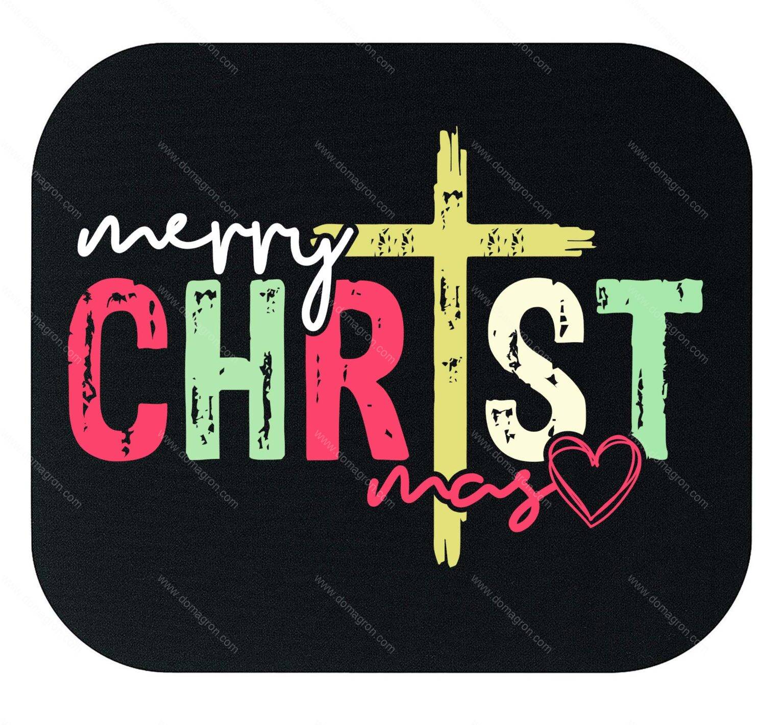 Merry Christmas Cross Mouse Pad H-1310 – DOMAGRON